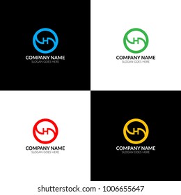 Vector Illustration Letter H Circle Logo Stock Vector (Royalty Free ...