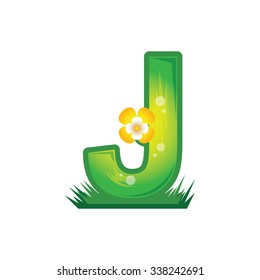 Vector Illustration Letter J Green Flat Stock Vector (Royalty Free ...