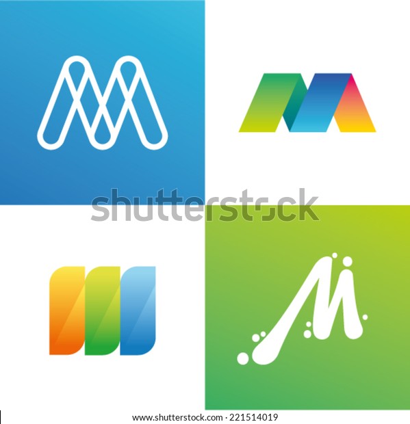 Vector Illustration Letter M Set Stock Vector (Royalty Free) 221514019 ...