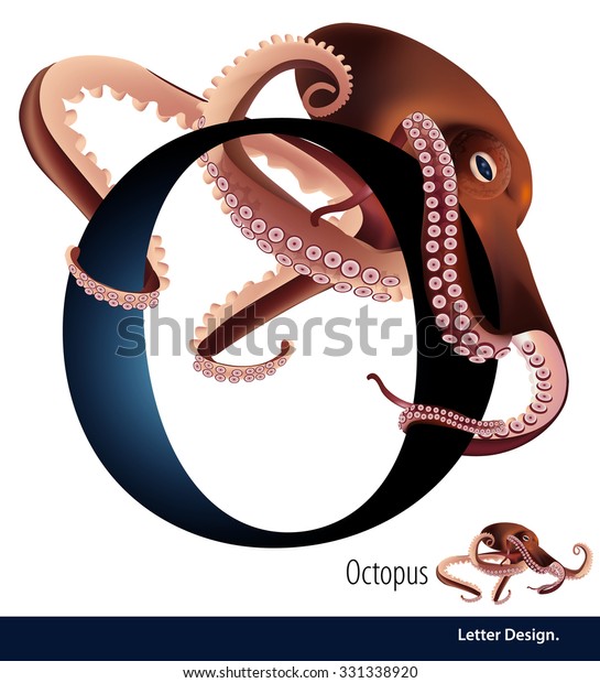 Vector Illustration Letter O Octopus Alphabet Stock Vector (Royalty ...