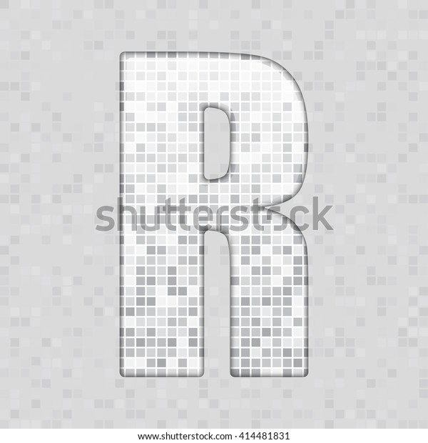 Vector Illustration Letter R Made Square Stock Vector (Royalty Free ...