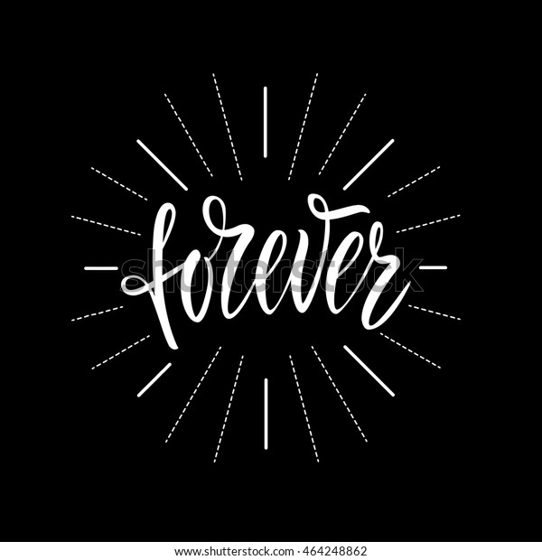 Vector Illustration Lettering Calligraphy Word Forever Stock Vector ...