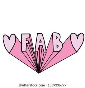 Vector Illustration Lettering Phrase Fab Stock Vector (Royalty Free ...