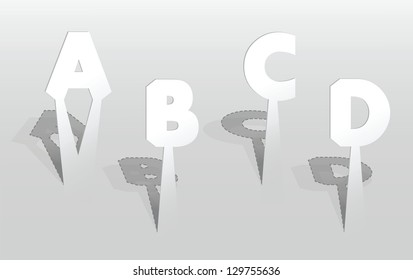 Vector Illustration Letters Stock Vector (Royalty Free) 129755636 ...