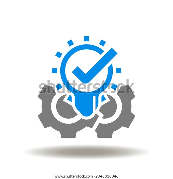 Vector Illustration Light Bulb Check Mark Stock Vector (Royalty Free ...