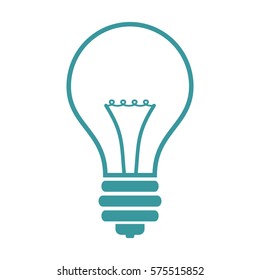 Vector Illustration Light Bulb Icon Blue Stock Vector (Royalty Free ...