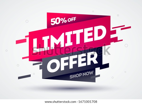 Vector Illustration Limited Offer Label Modern Stock Vector (Royalty ...