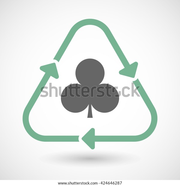 Vector Illustration Line Art Recycle Sign: vector de stock (libre de ...