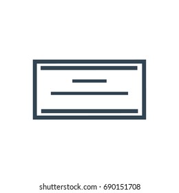 Vector Illustration Line Outline Drawing Check Stock Vector (Royalty ...