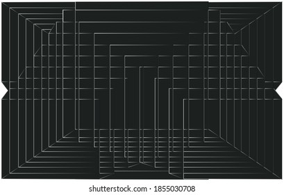 Vector Illustration Lines On Dark Background Stock Vector (Royalty Free ...