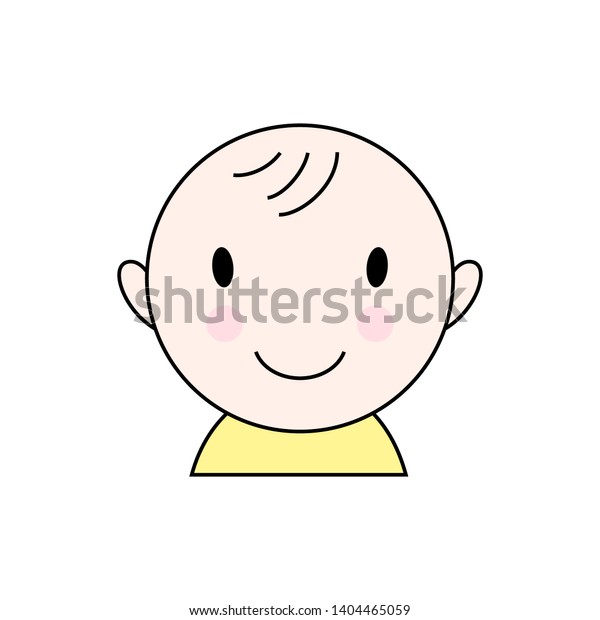 Vector Illustration Little Boy Yellow Shirt Stock Vector (Royalty Free ...