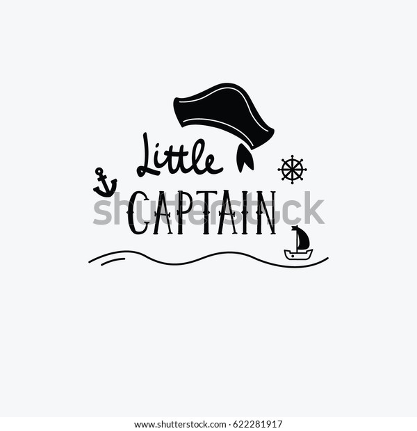 Illustration vectorielle Petite lettre de capitaine : image vectorielle ...