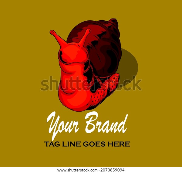 Vector Illustration Little Snail Suitable Logos Stock Vector (Royalty ...