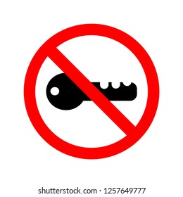 No Key Sign Illustration: เวกเตอร์สต็อก (ปลอดค่าลิขสิทธิ์) 546758044 ...