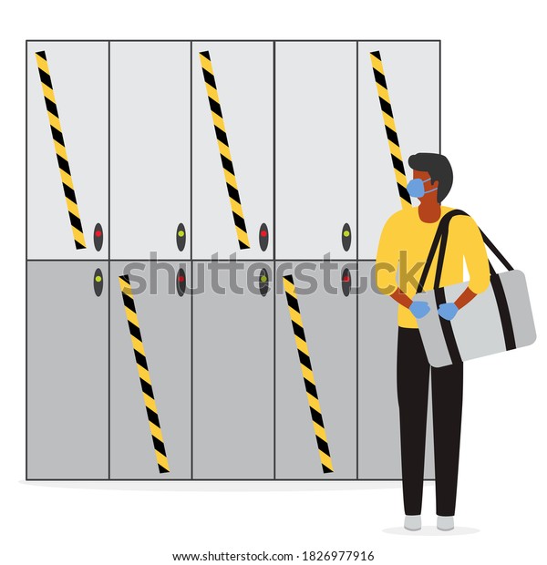 Vector Illustration Locker Room Safe Lockers Stock Vector (Royalty Free ...