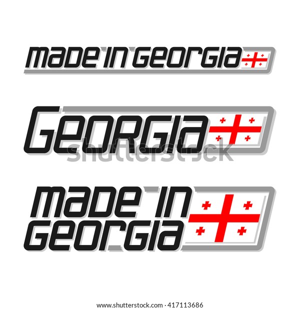 Vector Illustration Logo Made Georgia Consisting Stock Vector (Royalty ...