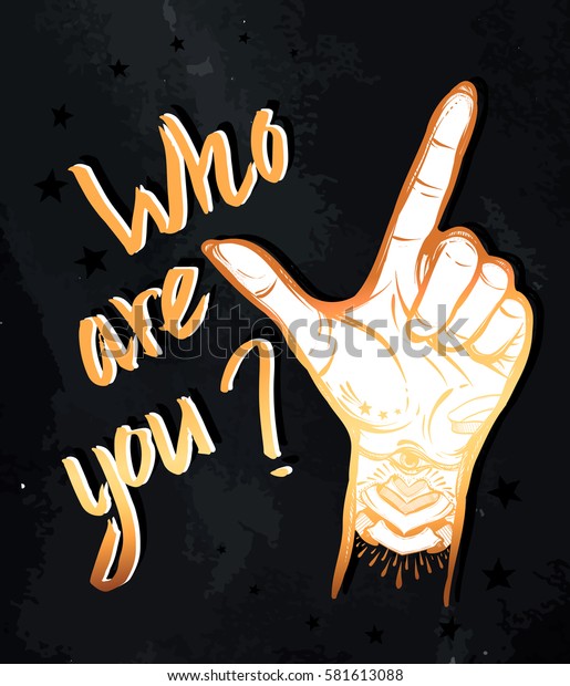 Vector Illustration Loser Hand Gesture Handmade Stock Vector (Royalty ...
