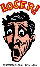 Vector Illustration Loser Man: vector de stock (libre de regalías ...