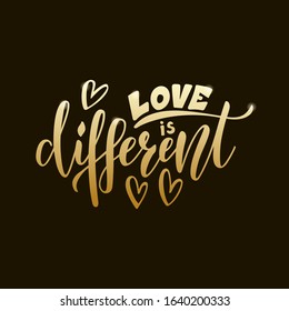 Vector Illustration Love Different Lettering Design Stock Vector ...