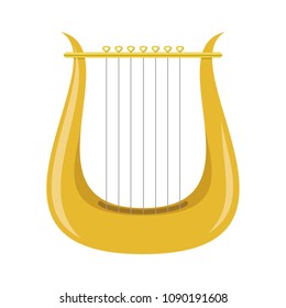 Vector Illustration Lyre Cartoon Style Isolated Stock Vector (Royalty ...