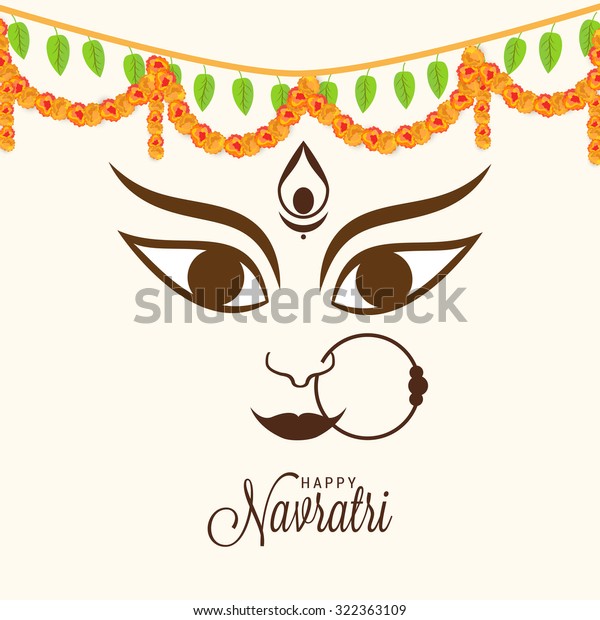 Vector Illustration Maa Durga Colourful Background 库存矢量图（免版税）322363109 ...