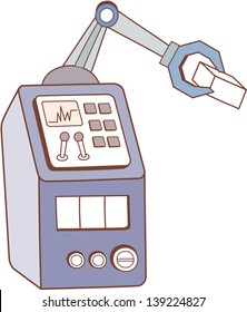 Vector Illustration Machine Stock Vector (Royalty Free) 139224827 ...