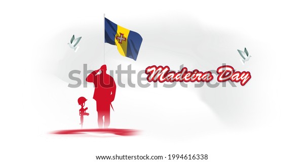 Vector Illustration Madeira Day Stock Vector (Royalty Free) 1994616338 ...