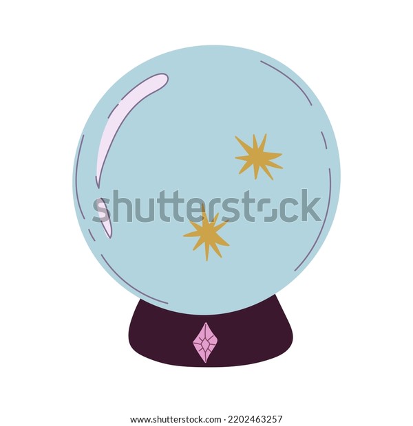 Vector Illustration Magic Crystal Ball Magic Stock Vector (Royalty Free ...