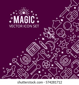 Vector Illustration Magic Icons Sparkle Magic Stock Vector (Royalty ...