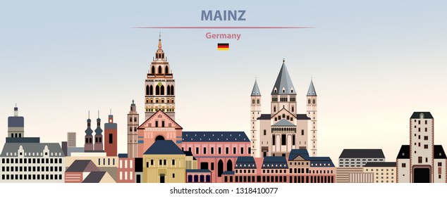 Vector Illustration Mainz City Skyline On Stock Vector (Royalty Free ...