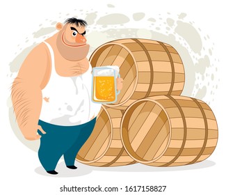 170 Cartoon pictures of man drinking beer Images, Stock Photos ...
