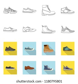 Vector Illustration Man Foot Symbol Collection Stock Vector (Royalty ...