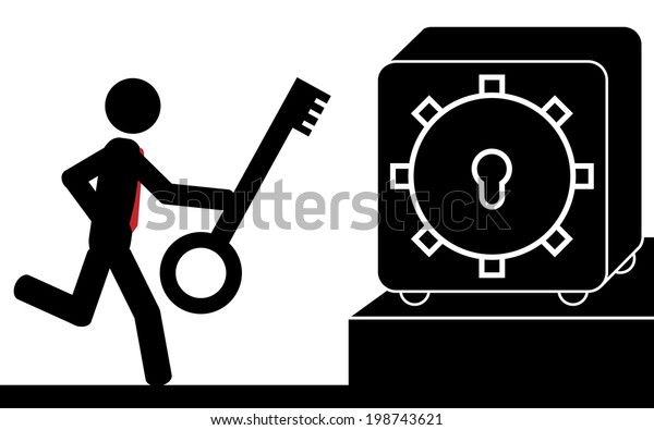 Vector Illustration Man Running Key Safety: เวกเตอร์สต็อก (ปลอดค่า ...