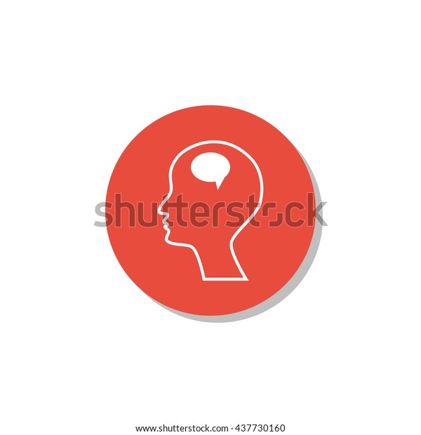 Vector Illustration Man Thoughts Sign Icon Stock Vector (Royalty Free ...