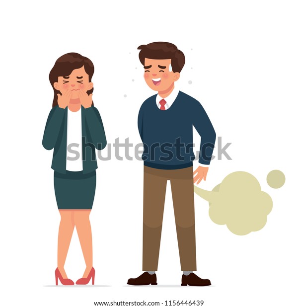 Vector Illustration Man Worker Fart Front Stock Vector (Royalty Free ...