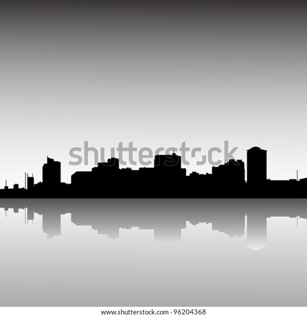 Vector Illustration Manila Philippines Skyline View Stock Vector ...