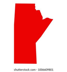 Red Manitoba Map Illustration 스톡 일러스트 523042201 | Shutterstock