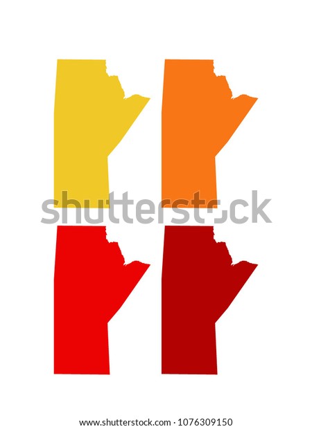 Vector Illustration Manitoba Maps Stock Vector (Royalty Free ...