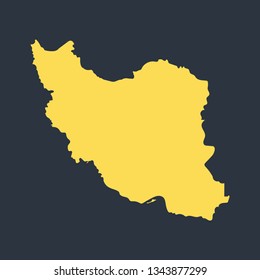Vector Illustration Map Iran Stock Vector (Royalty Free) 1343877299 ...