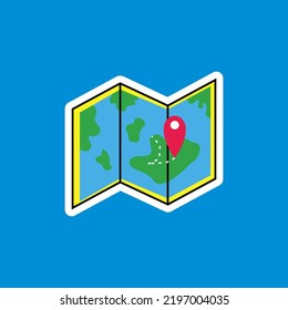 Vector Illustration Maps Showing Locations That Stock Vector (Royalty ...