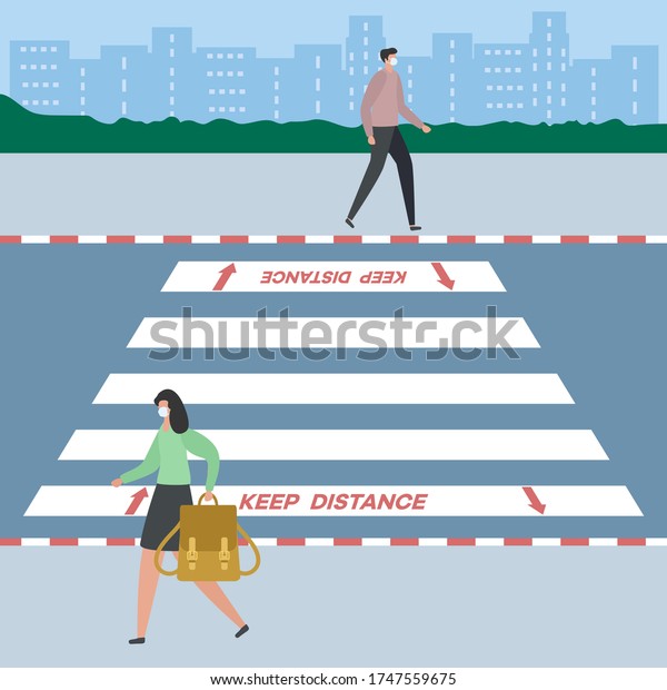 Vector Illustration Marking Pedestrian Crossings After Stock Vector ...