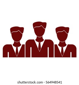 Vector Illustration Maroon Business Team Icon Stock Vector (Royalty ...