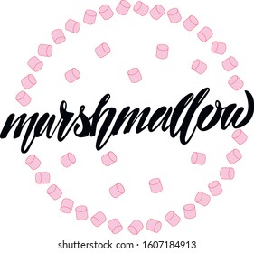 Vector Illustration Marshmallow Text Logotype Tshirt Stock Vector ...