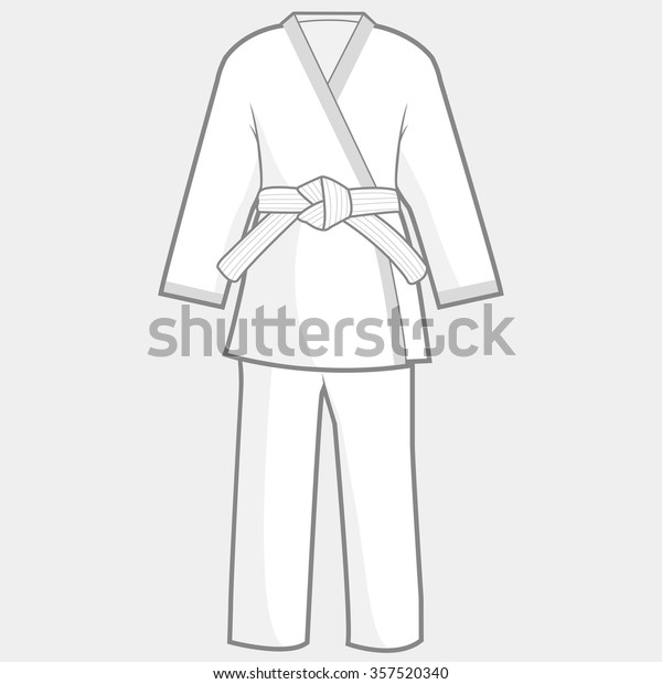 Vector Illustration Martial Arts Uniform Stock Vector (Royalty Free ...