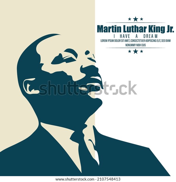 Vector Illustration Martin Luther King Jr Stock Vector (Royalty Free ...