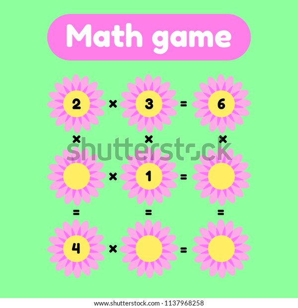 Vector Illustration Math Game Preschool School Stock Vector (Royalty ... Vector Illustration Math Game Preschool School Stock Vector (Royalty ...