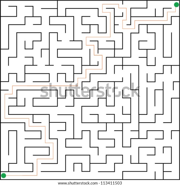 Vector Illustration Maze Stock Vector (Royalty Free) 113411503 ...