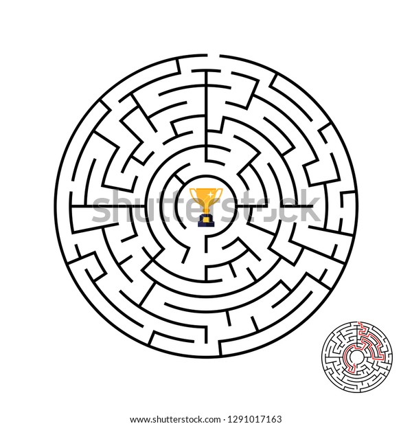 Vector Illustration Maze Labyrinth Award Flat Stock Vector (Royalty ...