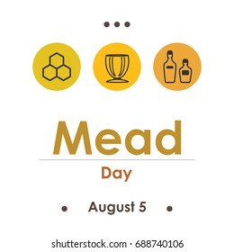 Vector Illustration Mead Day August Stock Vector (Royalty Free ...