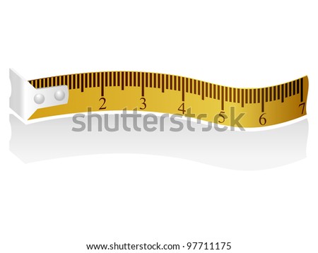 Vector Illustration Measuring Tape Stock Vector (Royalty Free) 97711175 ...